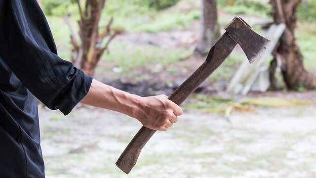 Scary: Woman avoids injury at ax throwing venue | Boston 25 News